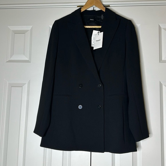 Theory | Jackets & Coats | Theory Double Breasted Power Blazer Modern ...